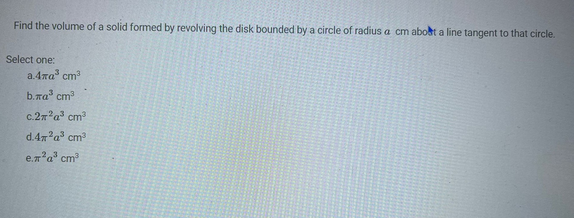 Solved Find the volume of a solid formed by revolving the | Chegg.com