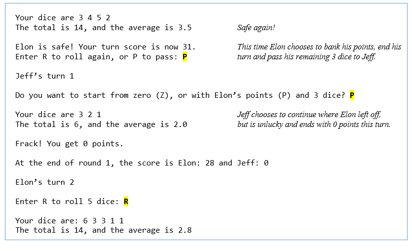 Solved You are to write a program that will play a dice game | Chegg.com