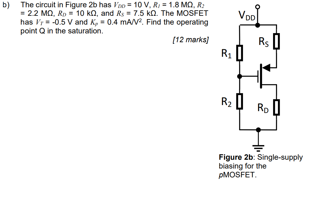 Solved The circuit in Figure \\( 2 \\mathrm{~b} \\) has \\( | Chegg.com