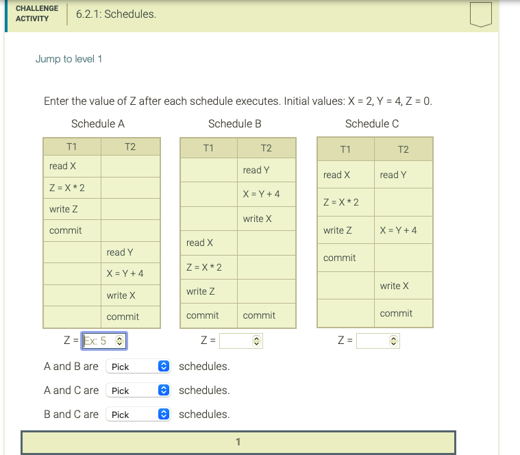Solved CHALLENGE ACTIVITY 6.2.1: Schedules. Jump to level 1 | Chegg.com