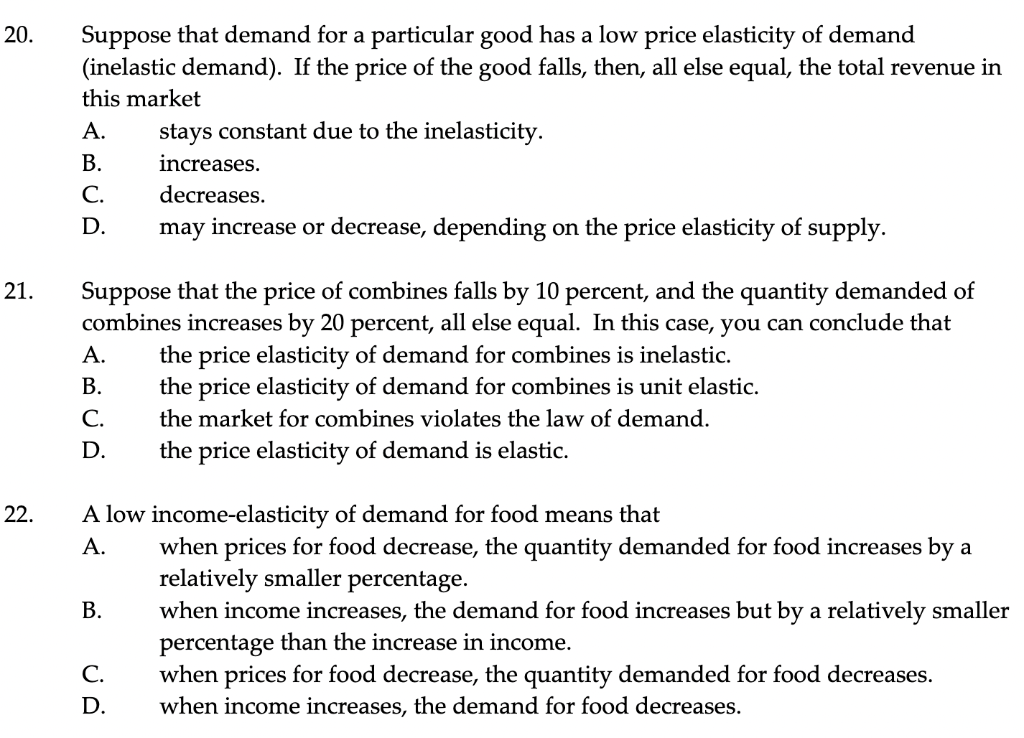 Solved Suppose that demand for a particular good has a low | Chegg.com