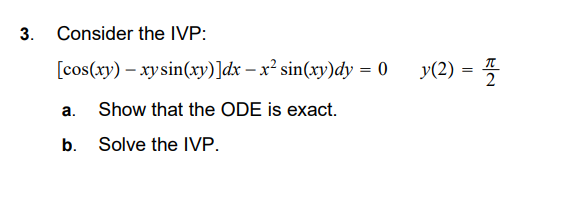 Solved Consider the IVP: | Chegg.com