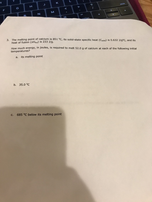 Solved Chemistry 101-Problem Solving Handout #18 1. For | Chegg.com