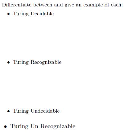 Solved Differentiate between and give an example of each: • | Chegg.com