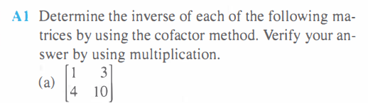 Solved A1 Determine the inverse of each of the following | Chegg.com