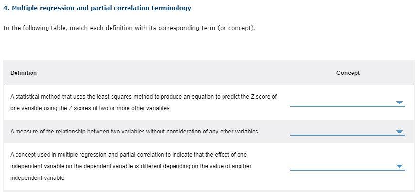 Solved 4. Multiple regression and partial correlation | Chegg.com