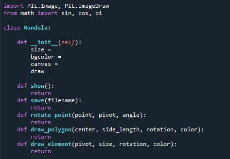 Solved PYTHON PROGRAMMING: DIGITAL MANDALA A mandala is a | Chegg.com