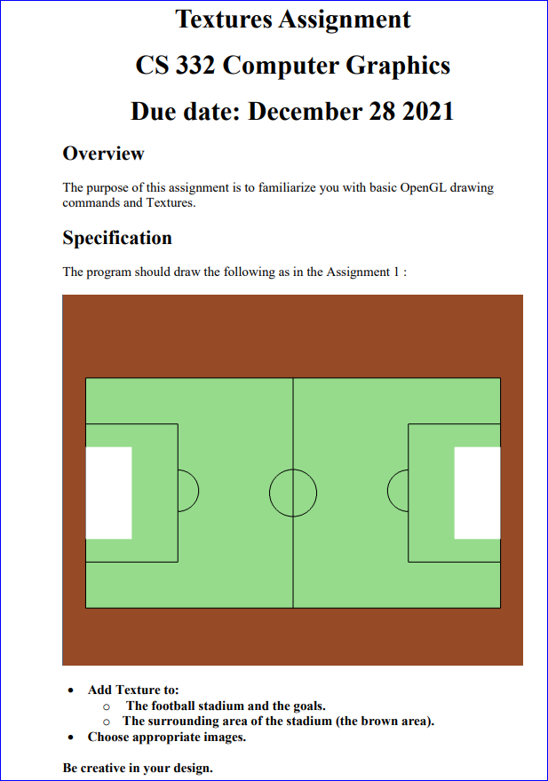 Solved Textures Assignment CS 332 Computer Graphics Due | Chegg.com