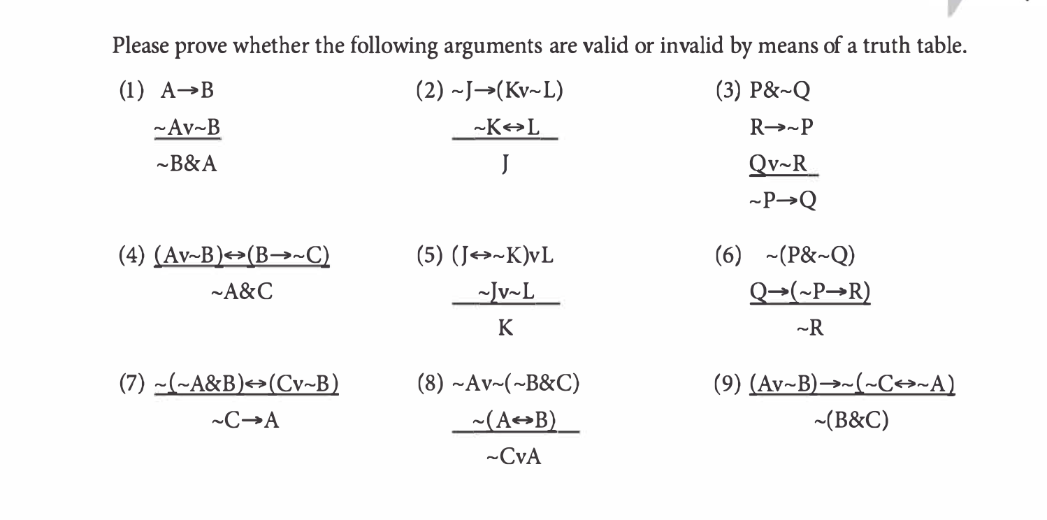 Solved Please prove whether the following arguments are | Chegg.com