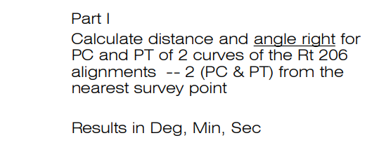 Solved Part I Calculate distance and angle right for PC and | Chegg.com