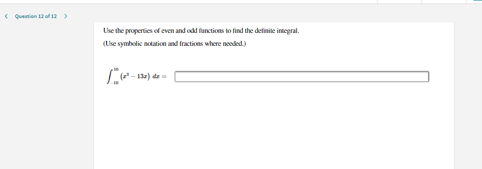 Solved Use the properties of even and | Chegg.com