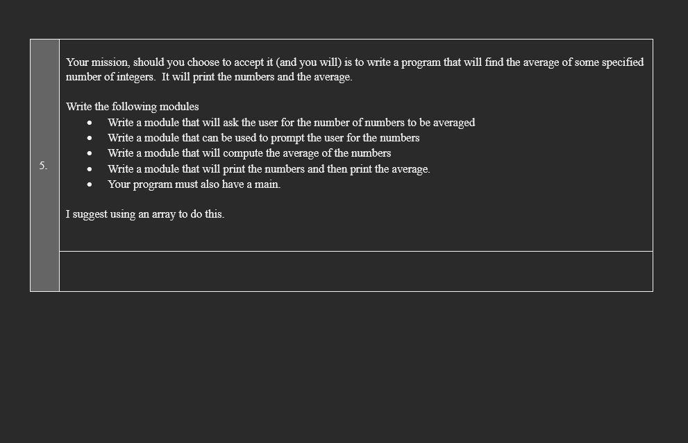 Solved Your mission, should you choose to accept it (and you | Chegg.com