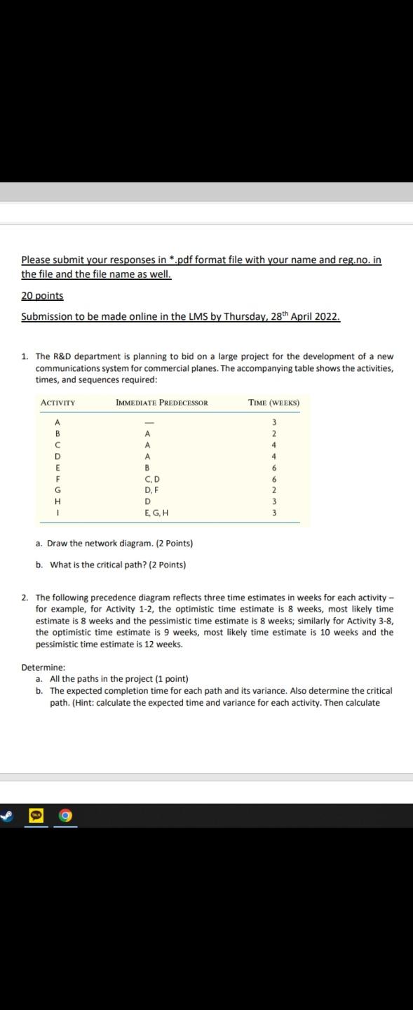 Solved Please submit your responses in .pdf format file with | Chegg.com