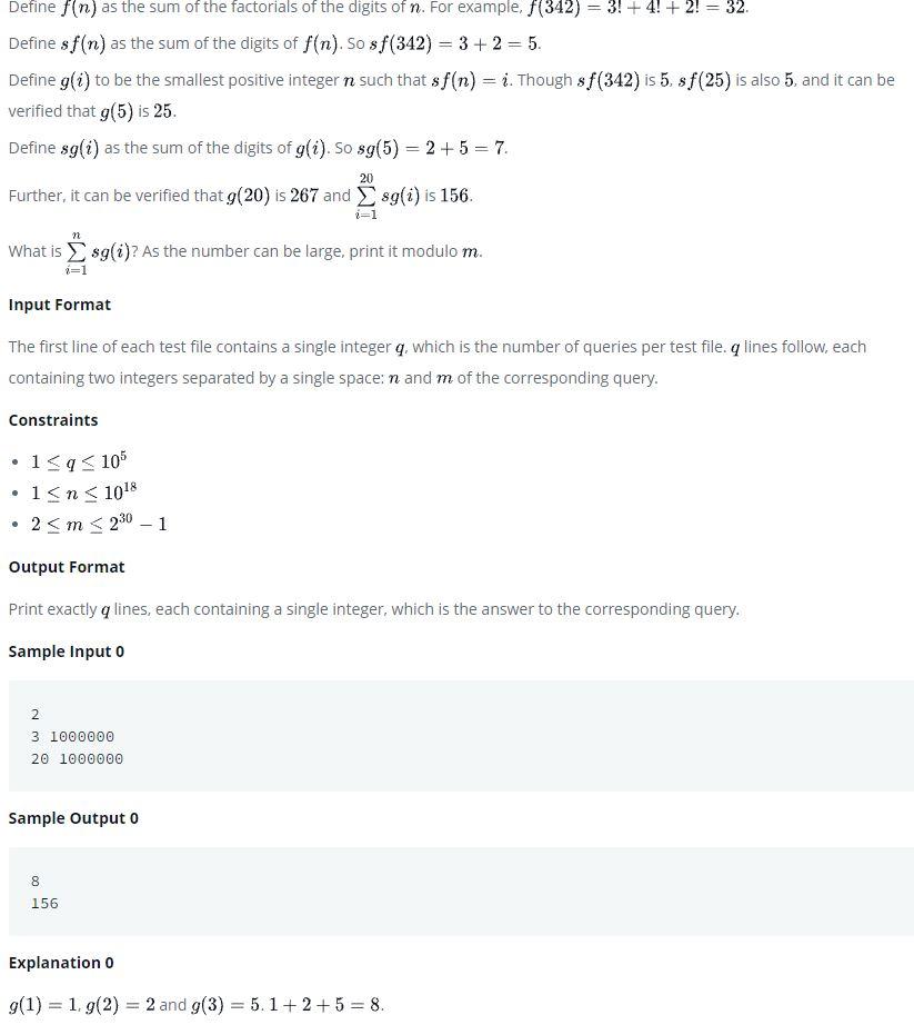Solved --- Define f(n) as the sum of the factorials of the | Chegg.com Solved --- Define f(n) as the sum of the factorials of the | Chegg.com