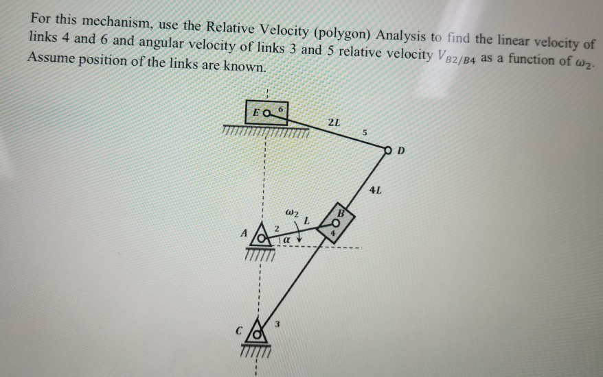 Solved For this mechanism, use the Relative Velocity | Chegg.com