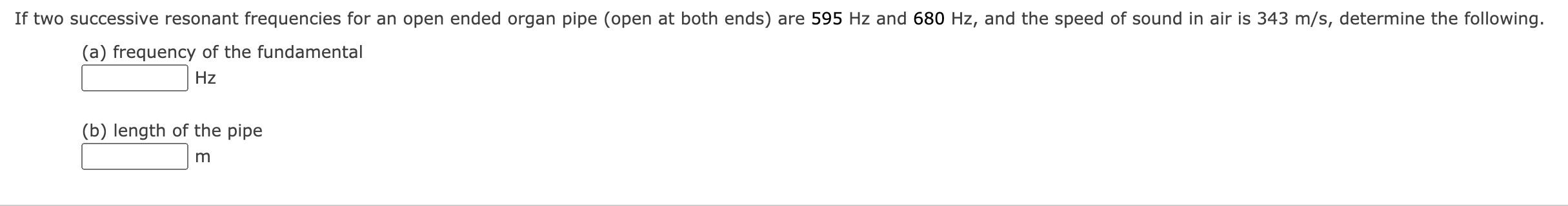 Solved If two successive resonant frequencies for an open | Chegg.com