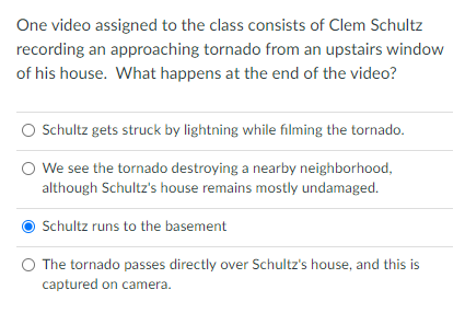Solved One video assigned to the class consists of Clem | Chegg.com