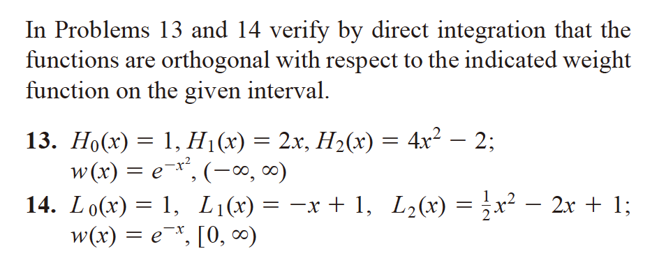 Solved In Problems 13 and 14 verify by direct integration | Chegg.com