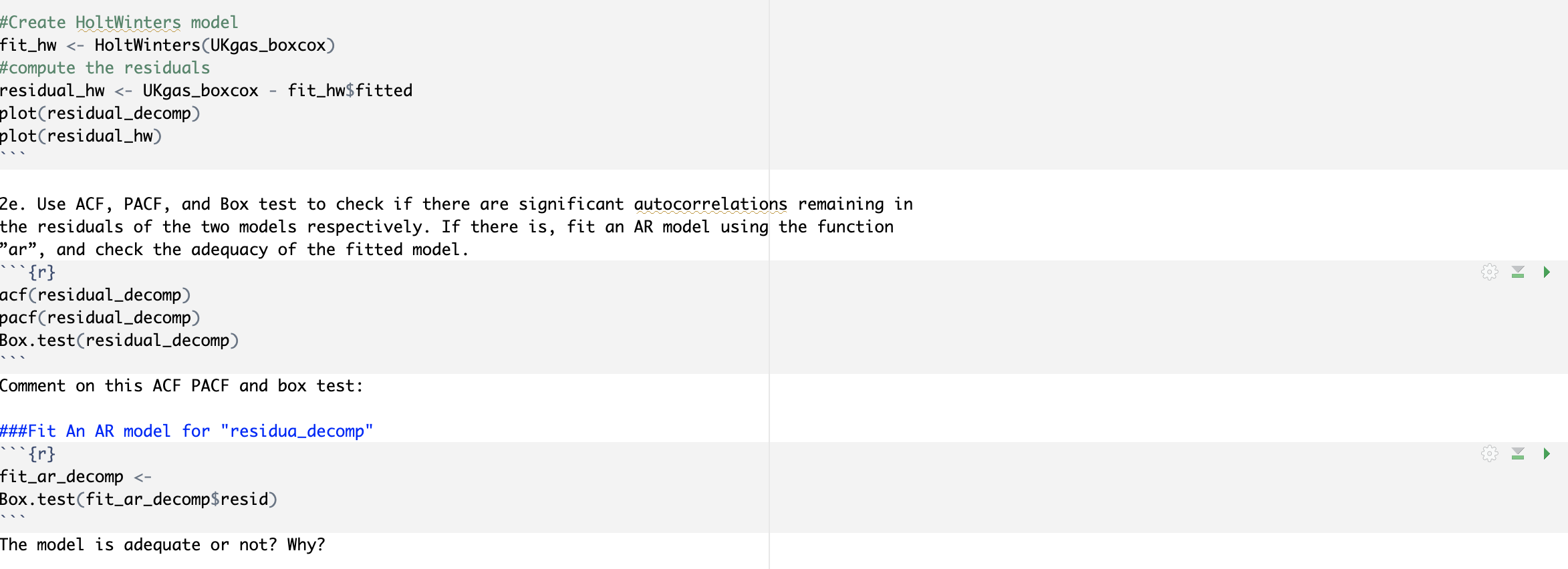 Solved Question 2 time series object UKgas in the datasets | Chegg.com