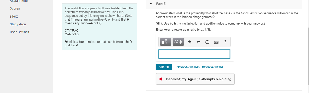 Solved The restriction enzyme HincII was isolated from the | Chegg.com
