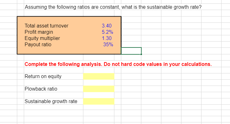 Solved Assuming the following ratios are constant, what is | Chegg.com