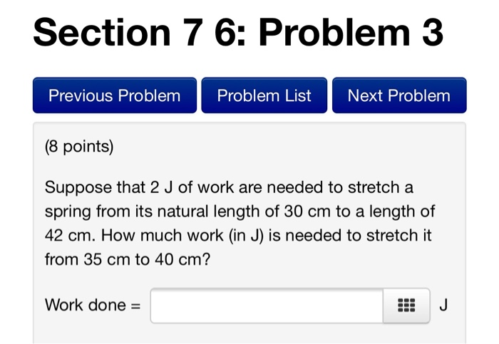 Solved Section 7 6: Problem 3 Previous Problem Problem List | Chegg.com