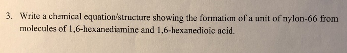 Solved Write a chemical equation/structure showing the | Chegg.com
