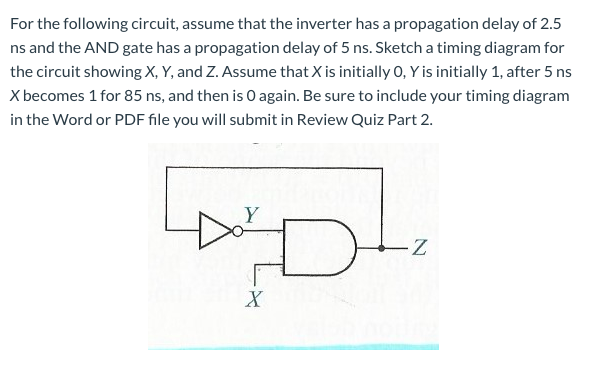 Solved For the following circuit, assume that the inverter | Chegg.com