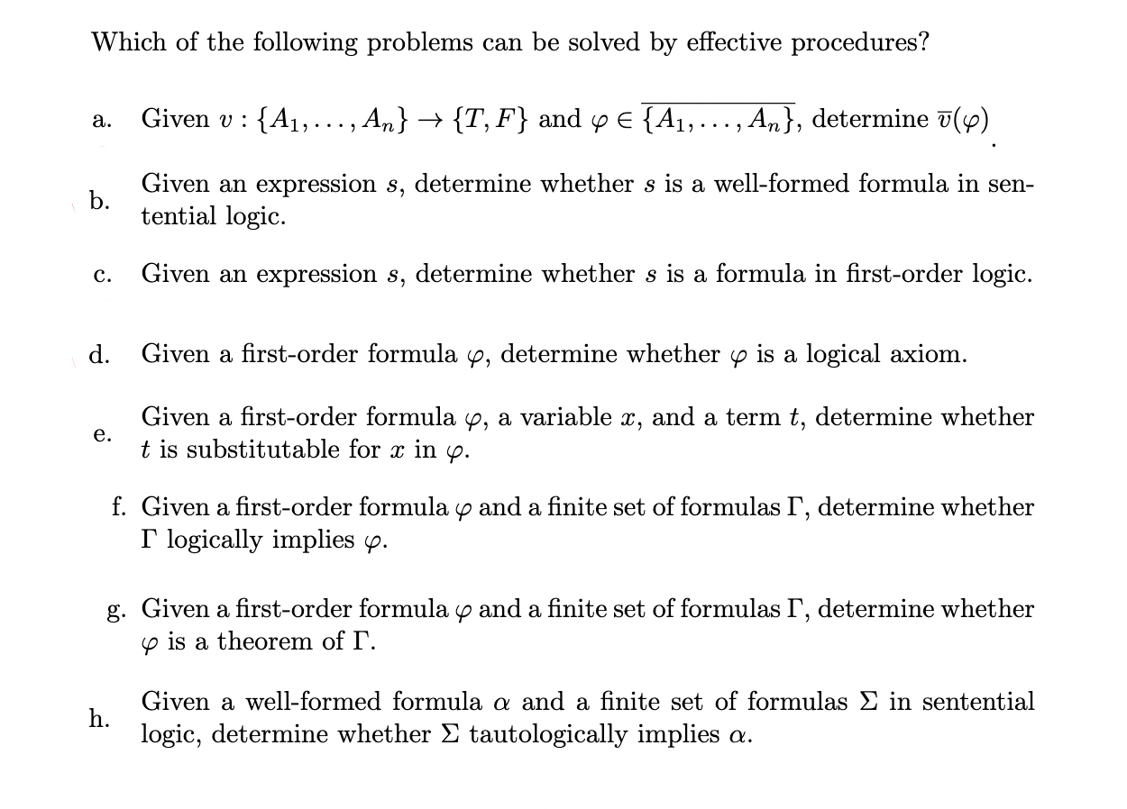 Solved Which of the following problems can be solved by | Chegg.com