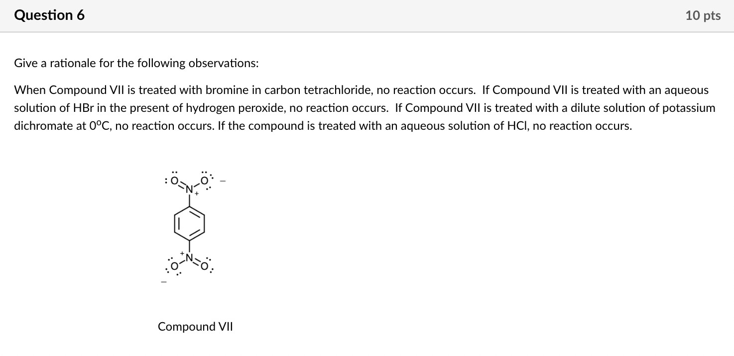 Solved Give a rationale for the following observations: When | Chegg.com