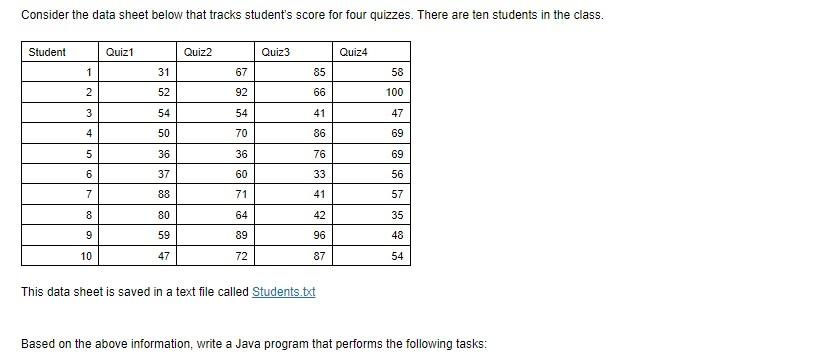 Solved This data sheet is saved in a text file called | Chegg.com
