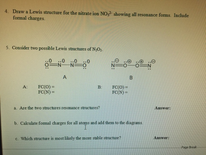 Solved Draw a Lewis structure for the nitrate ion NO^2-_3 | Chegg.com