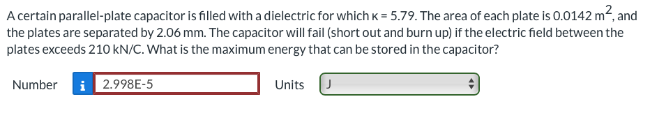 Solved A certain parallel-plate capacitor is filled with a | Chegg.com