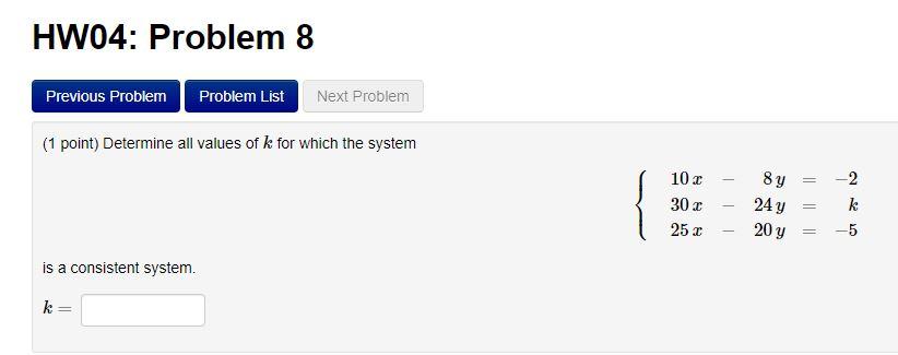 Solved HW04: Problem 8 Previous Problem Problem List Next | Chegg.com