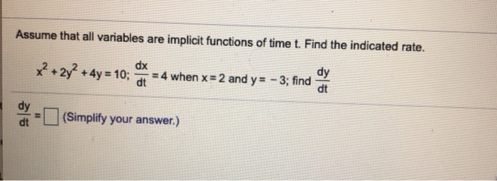 Solved Assume that all variables are implicit functions of | Chegg.com