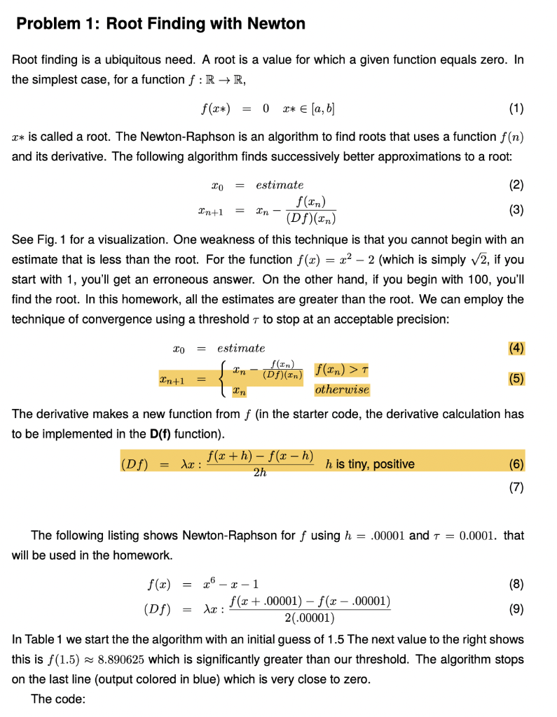 Solved Root finding is a ubiquitous need. A root is a value | Chegg.com