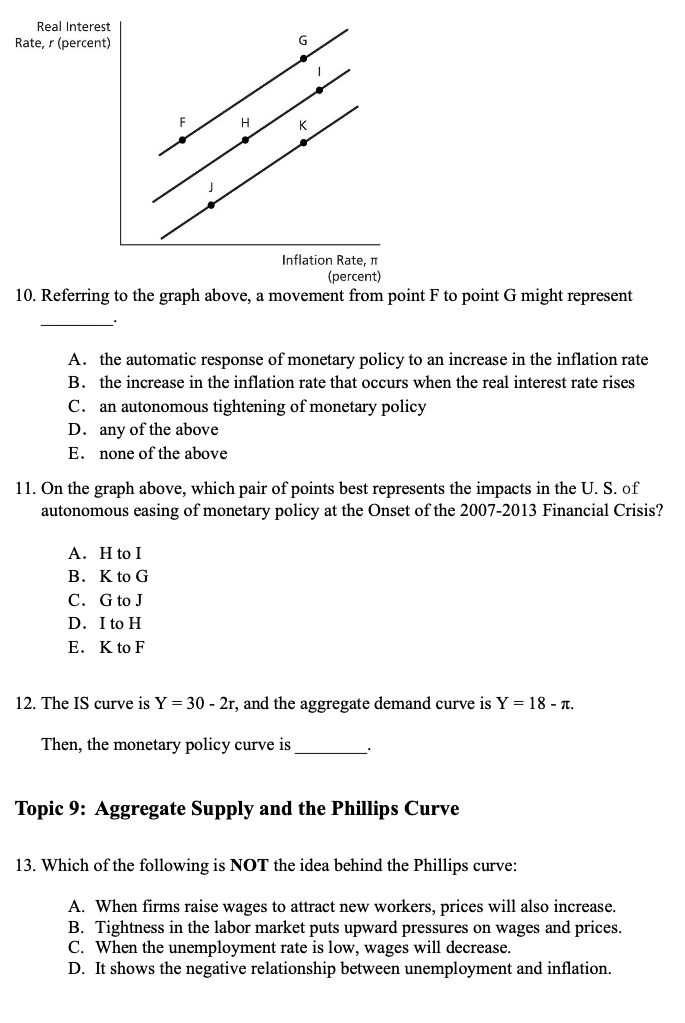 Solved 10. Referring to the graph above, a movement from | Chegg.com