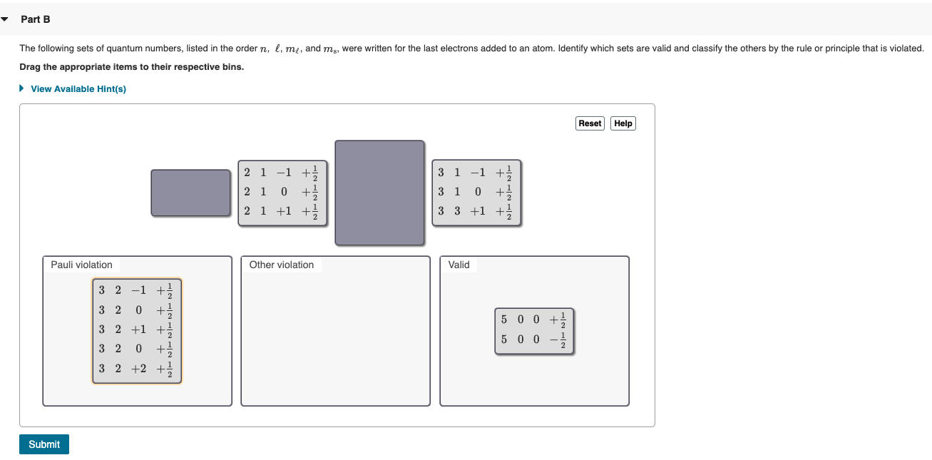 Solved Part A Classify each orbital diagram for ground-state | Chegg.com