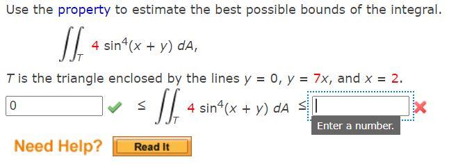 Solved Use the property to estimate the best possible | Chegg.com