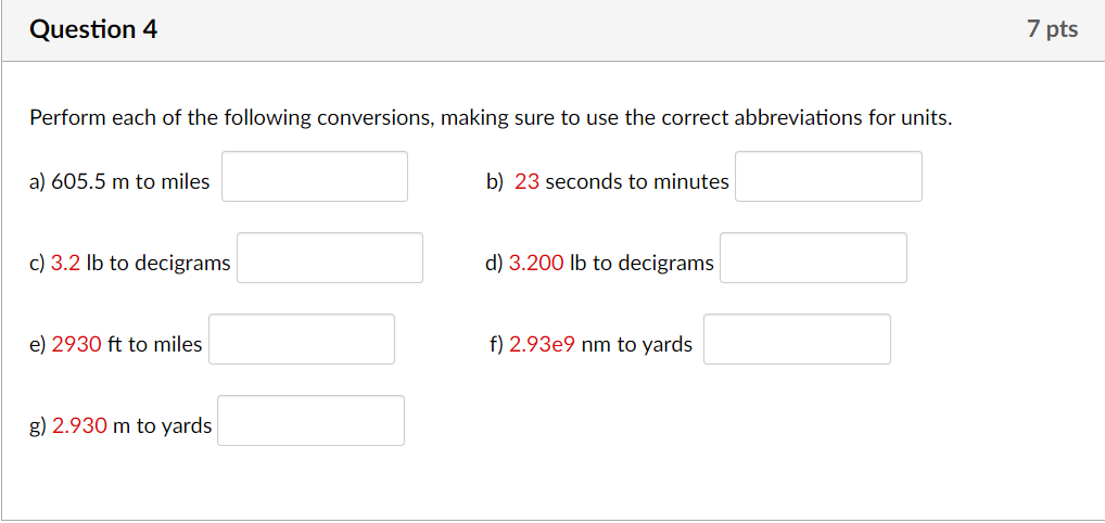 Solved Question 4 7 pts Perform each of the following | Chegg.com