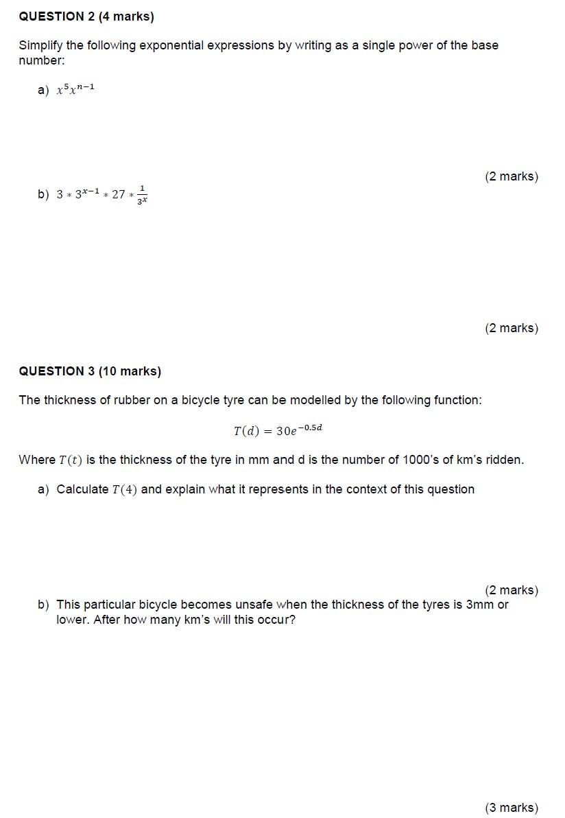 Solved QUESTION 2 (4 marks) Simplify the following | Chegg.com