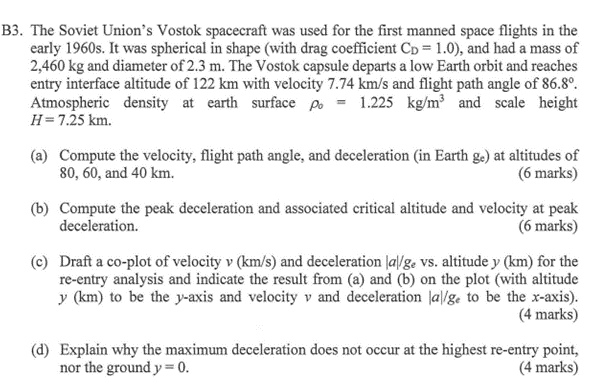 Solved 3. The Soviet Union's Vostok spacecraft was used for | Chegg.com