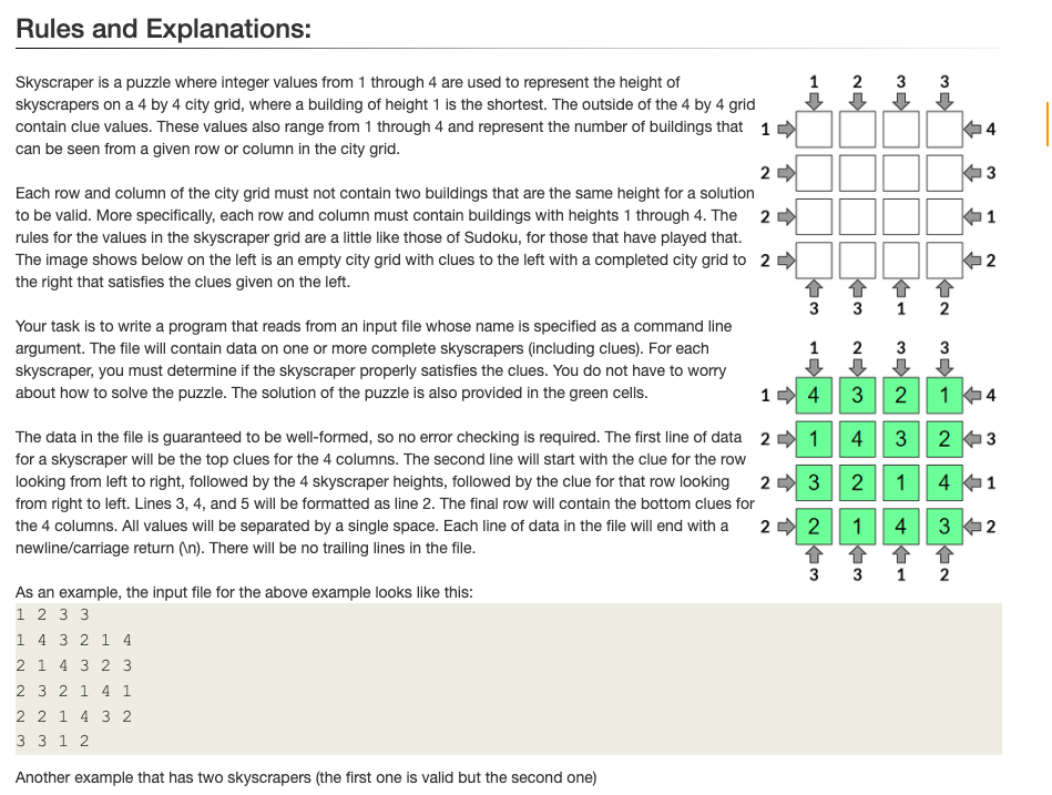 Solved Assignment \#1 - Skyscrapers Background: The purpose | Chegg.com
