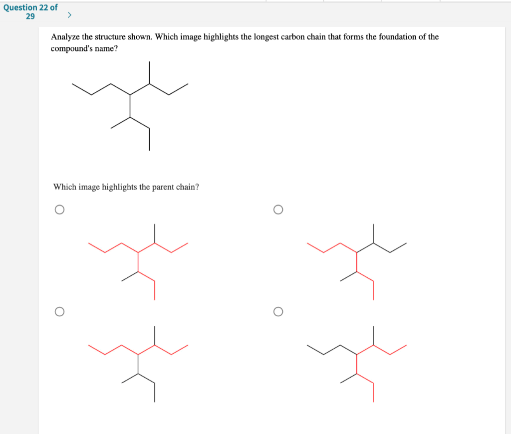 Solved Question 22 of 29 > Analyze the structure shown. | Chegg.com