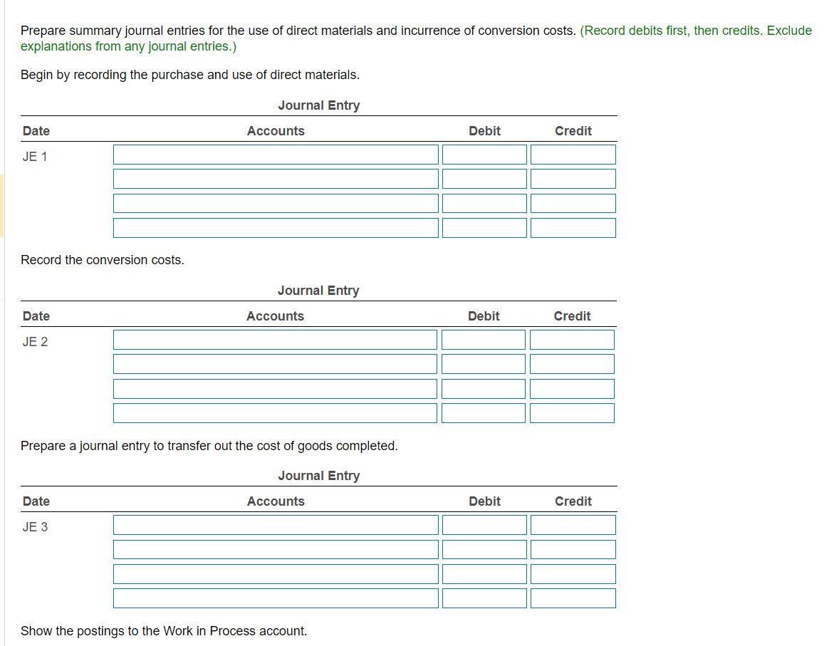 Solved ReferenceRequirement Prepare summary journal entries | Chegg.com