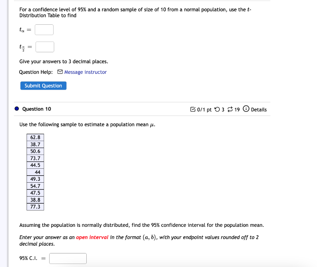 Solved For a confidence level of 95% and a random sample of | Chegg.com