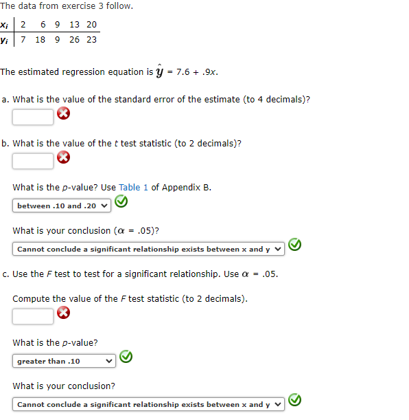 Solved The data from exercise 3 follow. The estimated | Chegg.com