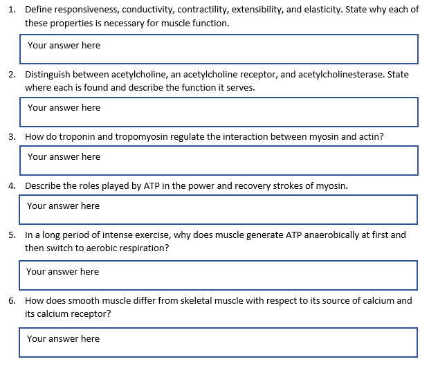 Solved 1. Define responsiveness, conductivity, | Chegg.com