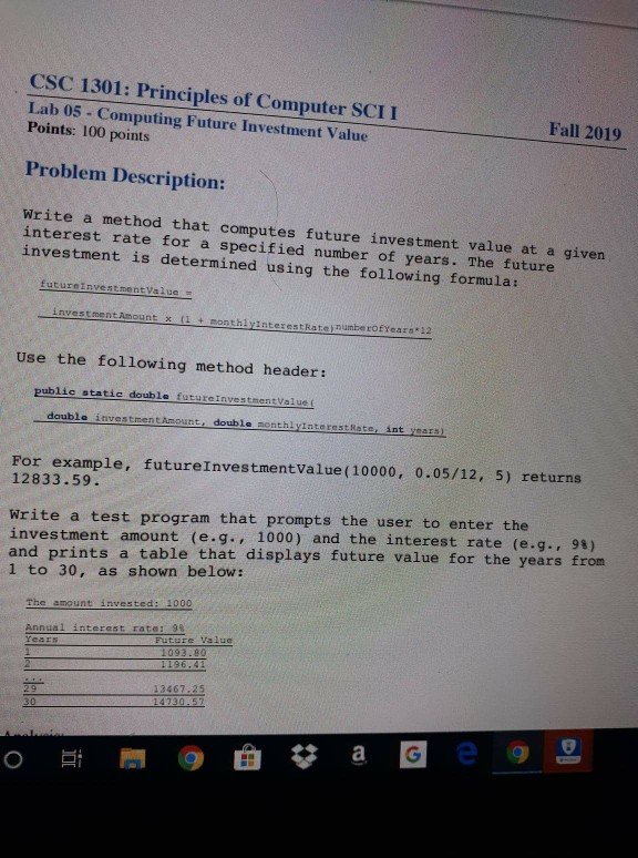 Solved CSC 1301: Principles of Computer SCII Lab 05 - | Chegg.com