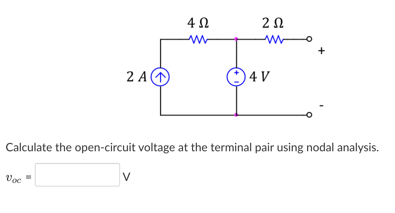 Solved Calculate the open-circuit voltage at the terminal | Chegg.com